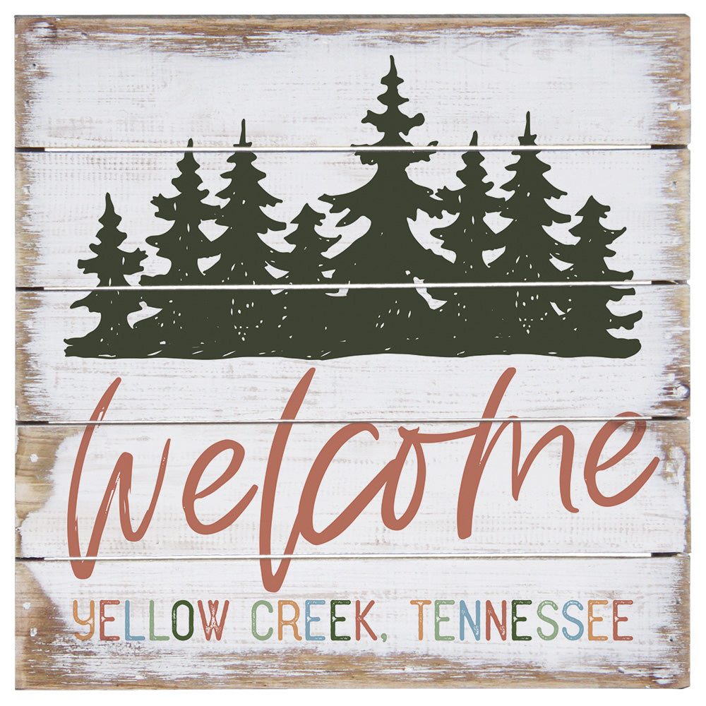 Welcome Trees Colorful LOC 8" – Sincere Surroundings