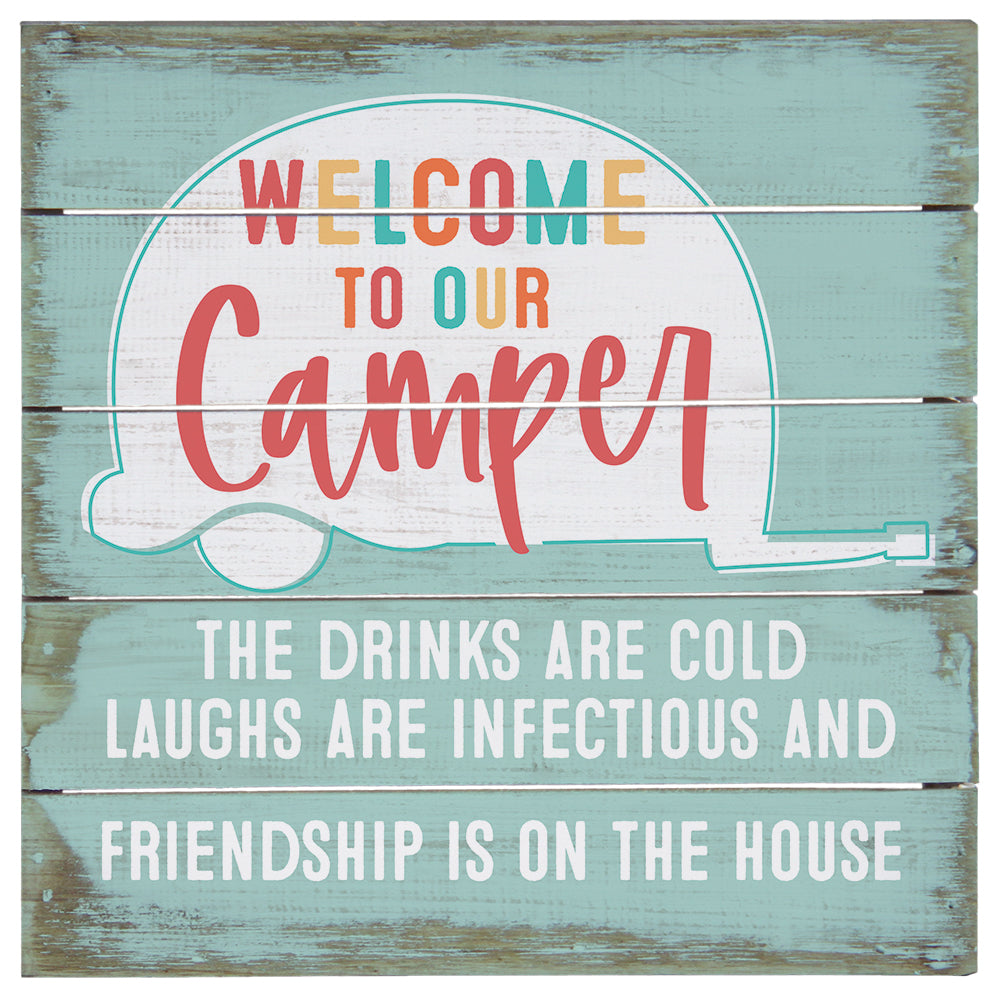 Welcome Camper Blue 8" – Sincere Surroundings